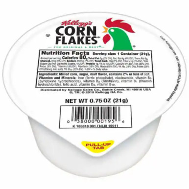 Kellogg's Corn Flakes Cereal Cup 6 ct - Sun Wholesale, Inc.