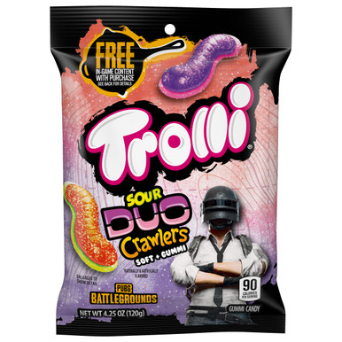 Trolli Peg Bag - Sour Duo Crawlers 12/4.25 oz - Sun Wholesale, Inc.