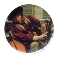 Doctor Who Vintage 1980's Button - 4th Doctor (Tom Baker) in Bessie ...