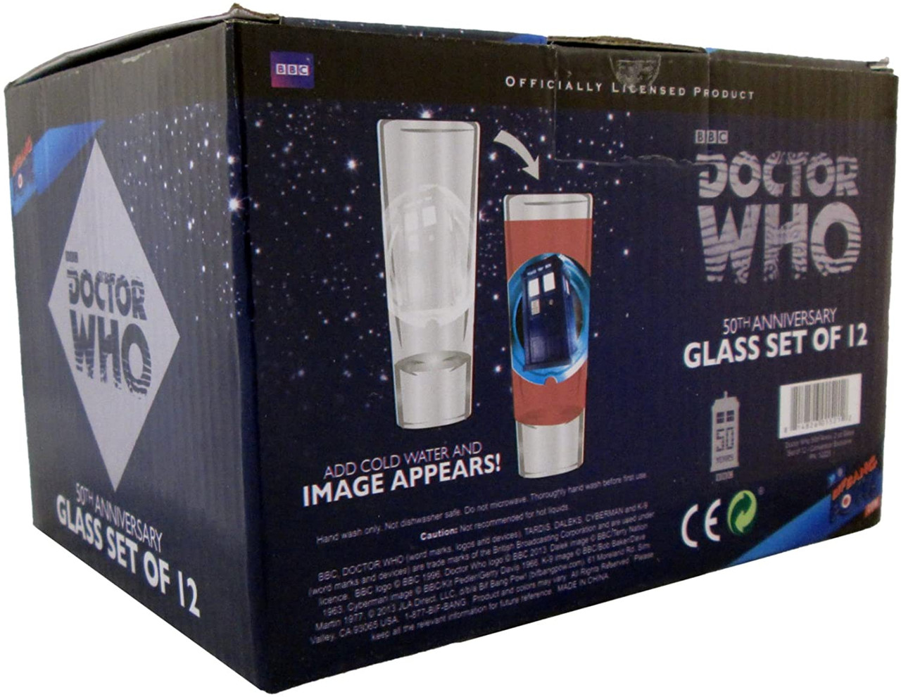 Doctor Who 50th Anniversary Convention Exclusive 2 ounce Shot Glass Set ...