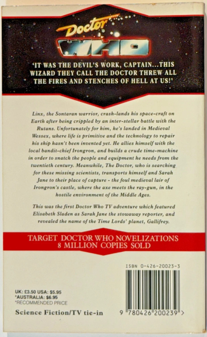 Doctor Who Classic Series Novelization - TIME WARRIOR - Blue Spine ...