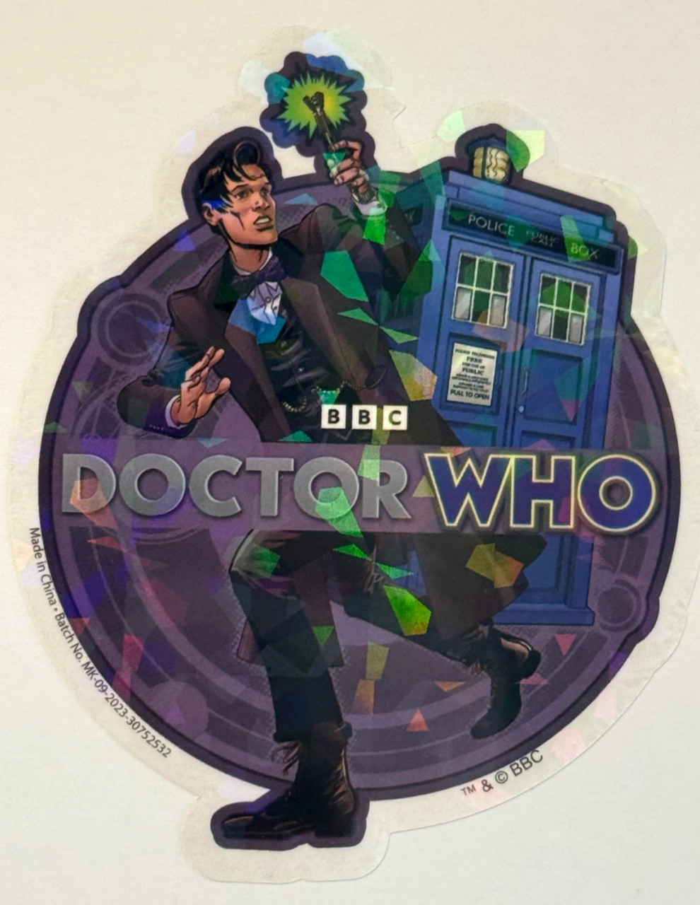 Doctor Who 11th Doctor (Matt Smith) Full-Color BBC Licensed Sticker ...
