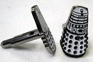 Doctor Who Cufflinks - WHITE DALEK - Doctor Who Store