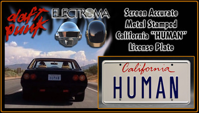 DAFT PUNK - "HUMAN" - Replica Metal Stamped License Plate - Doctor Who ...