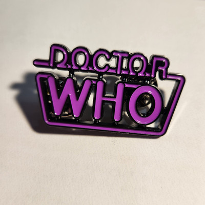 Doctor Who Exclusive Lapel Pin - Vintage 1980's Logo Purple - Classic ...