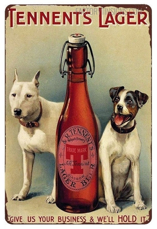 Tennents Lager Poster - FactoryTinSigns