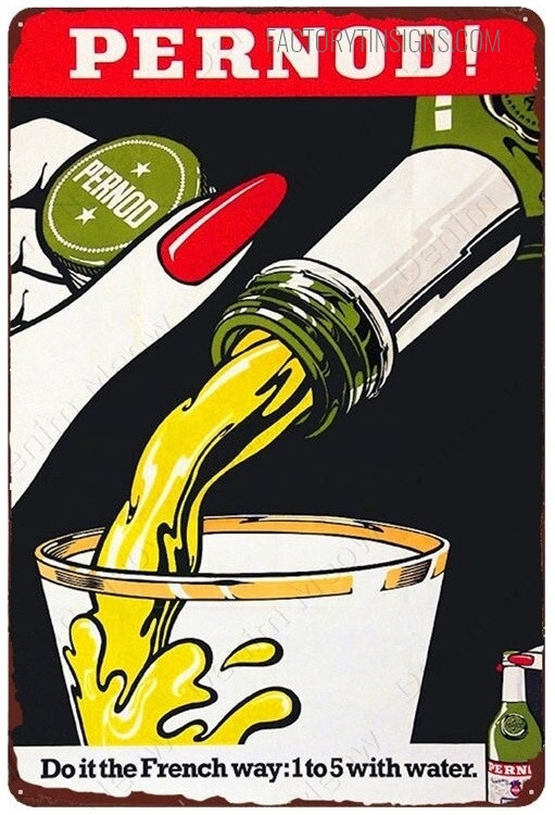 Pernod Vintage Metal Signs - FactoryTinSigns