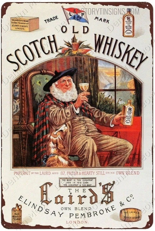 Old Scotch Whiskey Vintage Poster - FactoryTinSigns