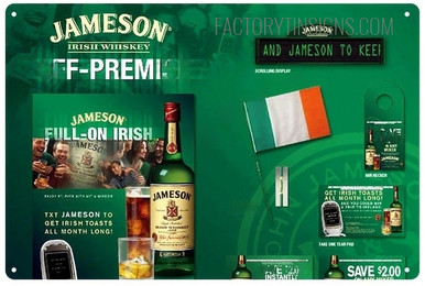 Jameson Irish Whiskey Vintage Tin Signs - FactoryTinSigns