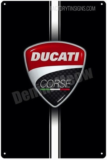 Ducati Corse Vintage Tin Sign