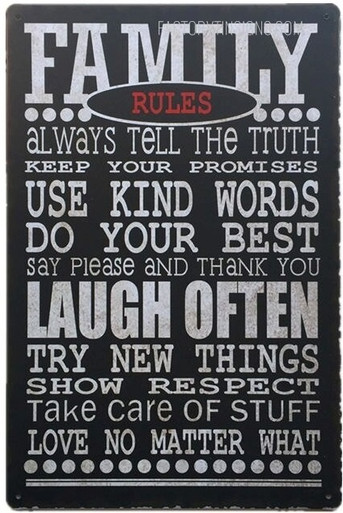 Family Rules Inspirational Quote