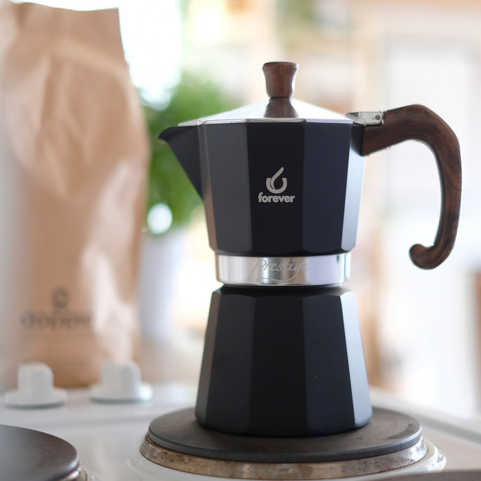 6 Cup Miss Moka Prestige Radica at Doppio Coffee Ltd.