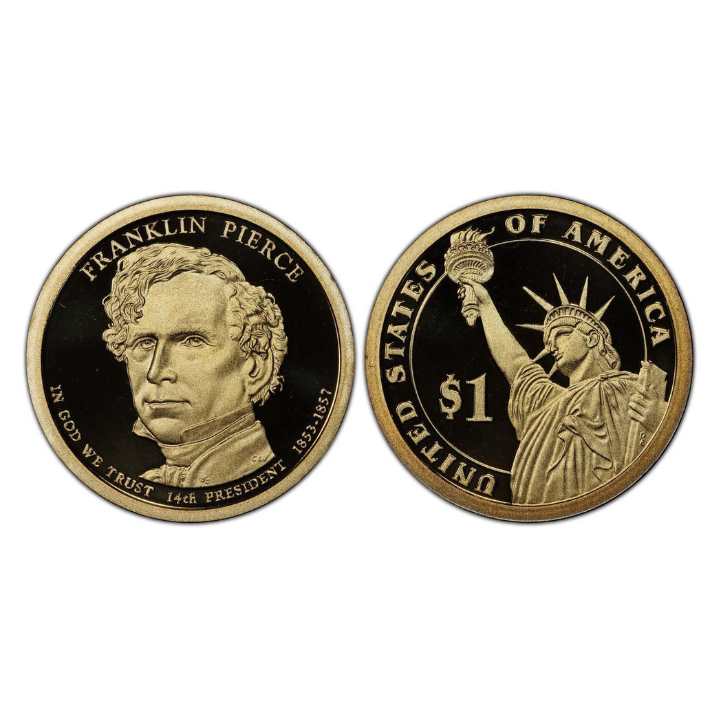 Buy 2010-S Franklin Pierce Presidential Dollar - Proof online.