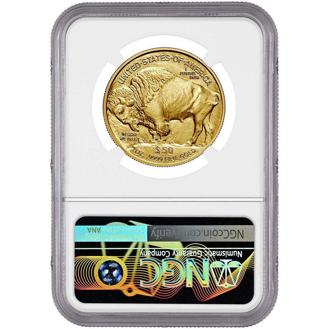 2021-W $50 Gold Buffalo NGC PF70 UCAM Thomas Uram Signed
