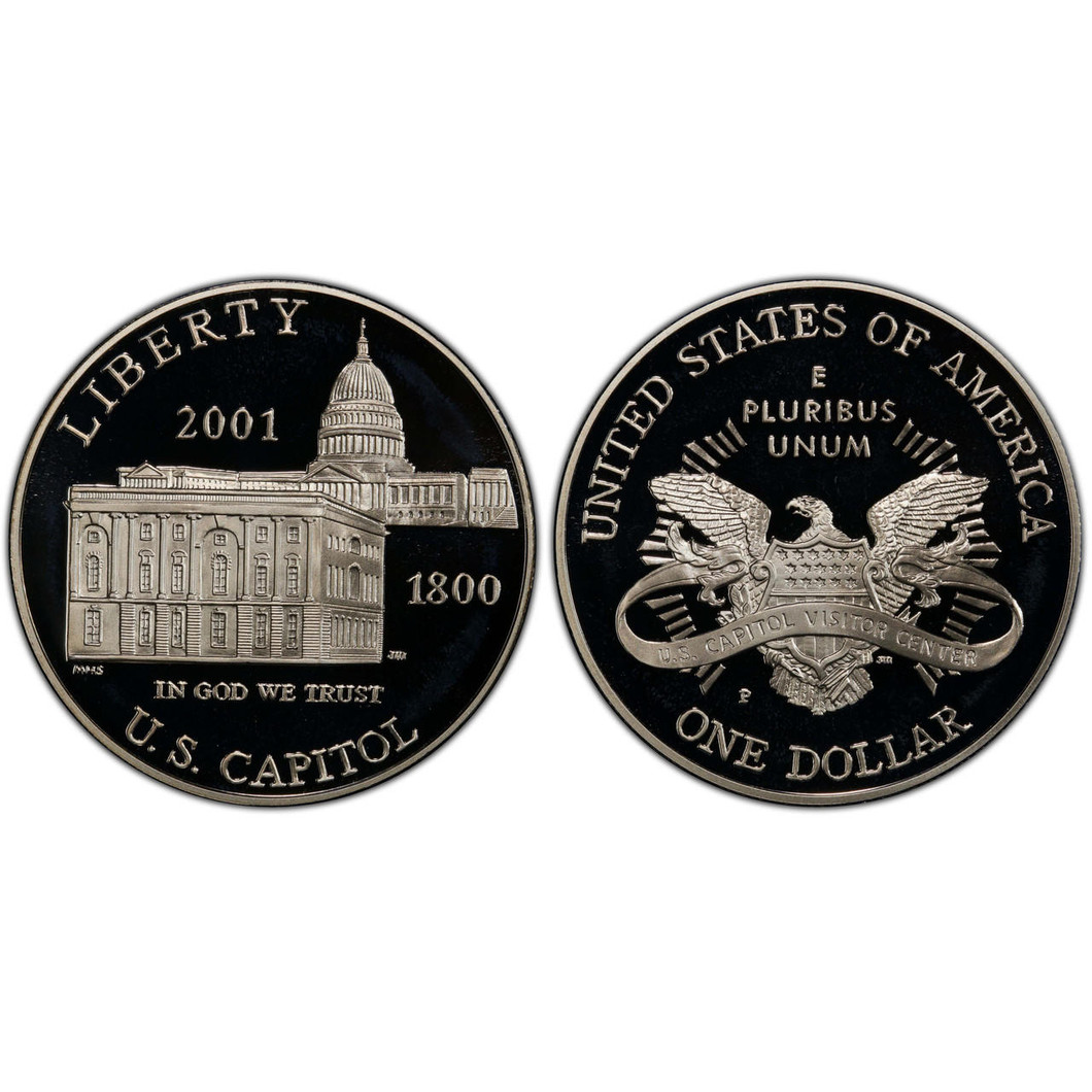 Buy 2001 Capitol Visitor Center Dollar GEM Proof online at Bullion Shark.