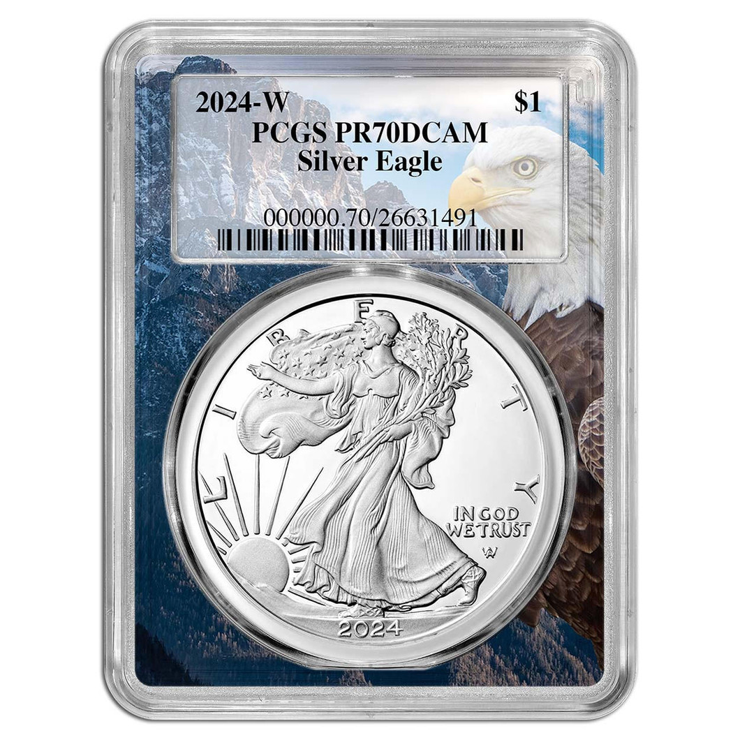 2024-W Silver Eagle PCGS PR70 DCAM - Exclusive Eagle Frame