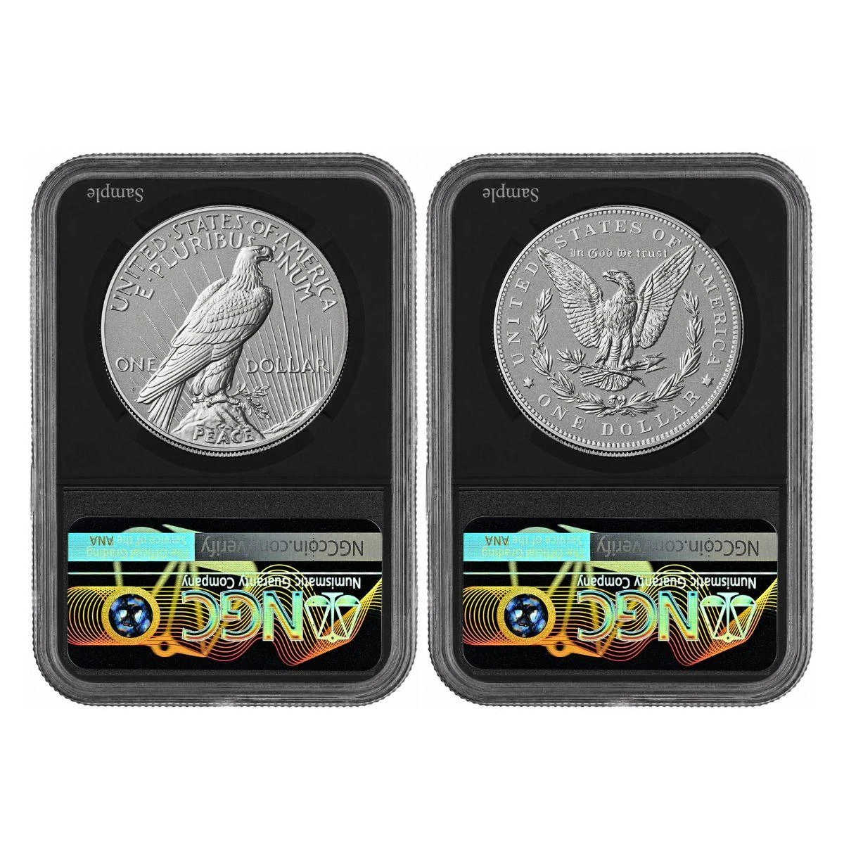 1776 - 2026 Semiquincentennial Morgan & Peace Silver Dollar Set NGC Rev ...