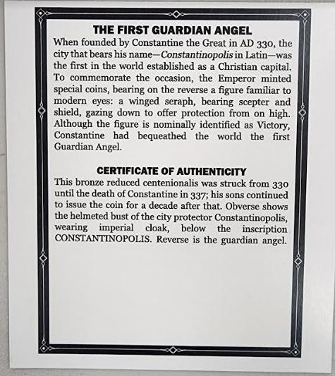 AD 330-340 Bronze Roman Constantinian Guardian Angel NGC (Coins of the ...