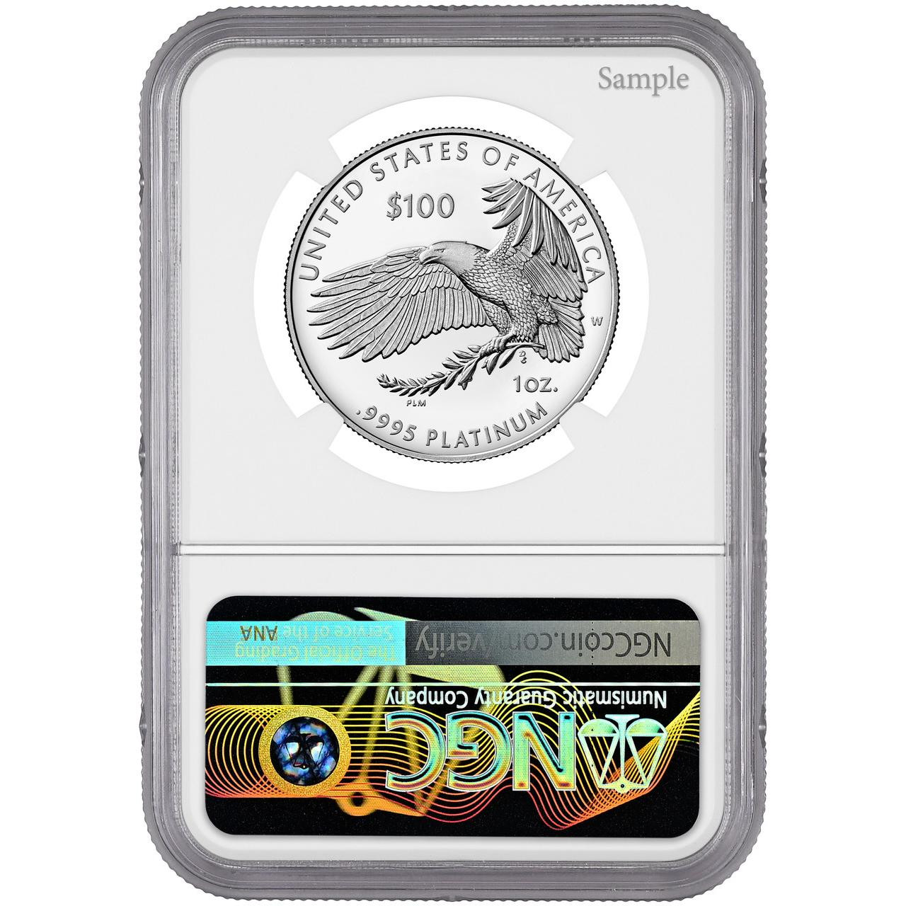 2023 $100 Platinum Eagle NGC PF70 UCAM Early Releases