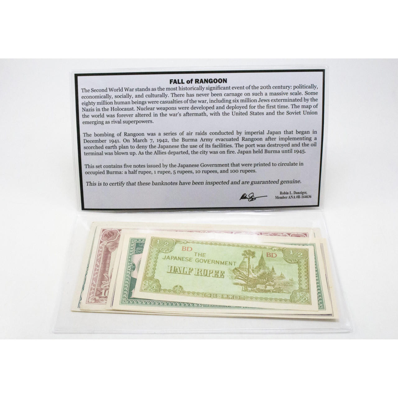 Fall of Rangoon: Five Japanese Invasion Notes of Burma (Billfold)