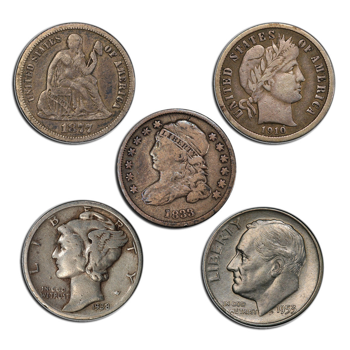 Complete Dime Collection - 5pc with Black Pouch