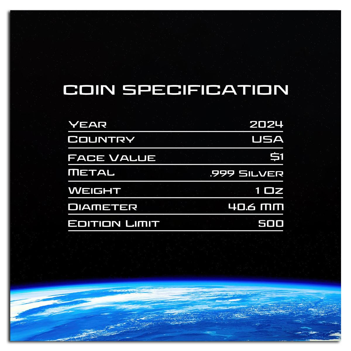 Buy 2024 Planet Earth Silver Eagle - Planets of the Solar System Series ...