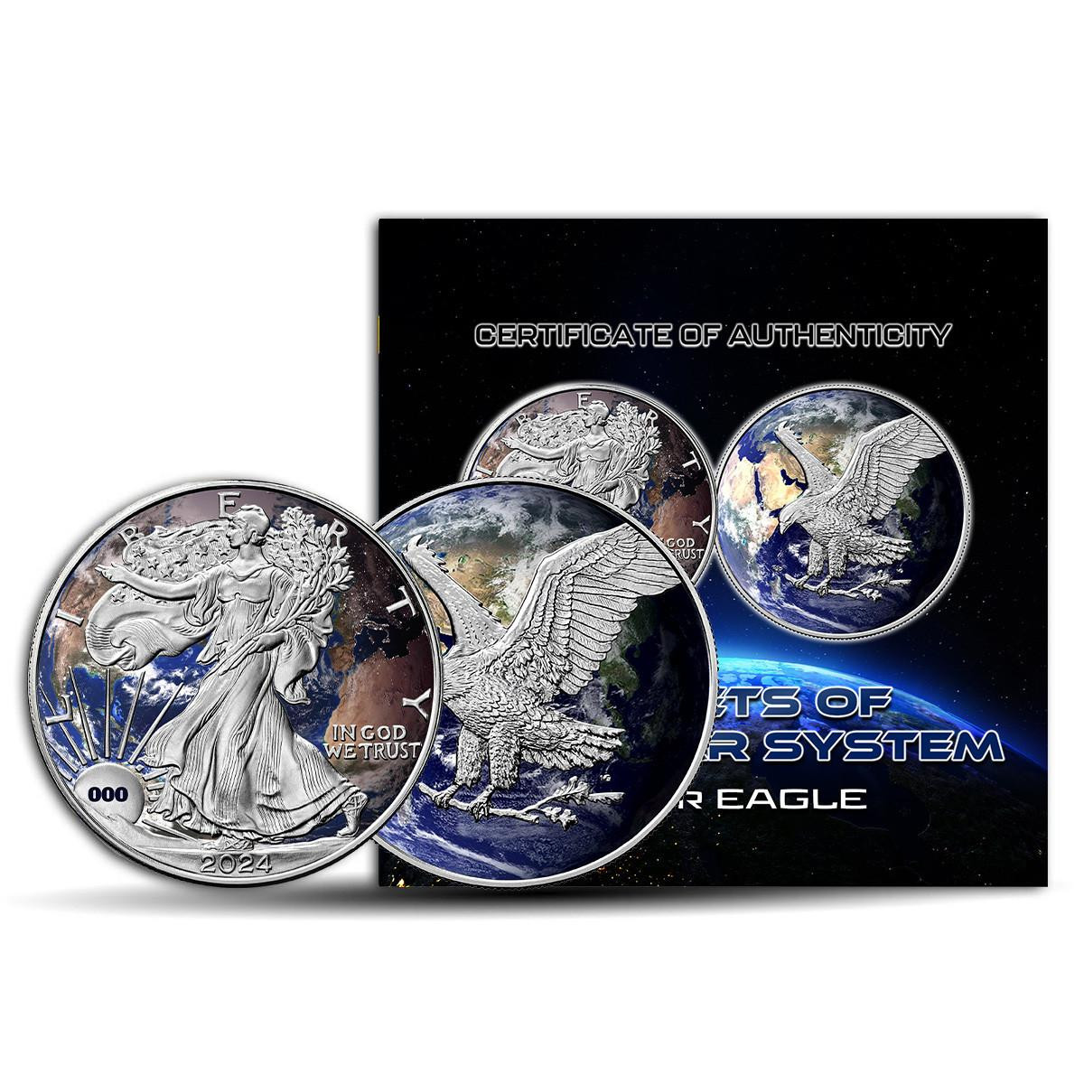 Buy 2024 Planet Earth Silver Eagle - Planets of the Solar System Series ...