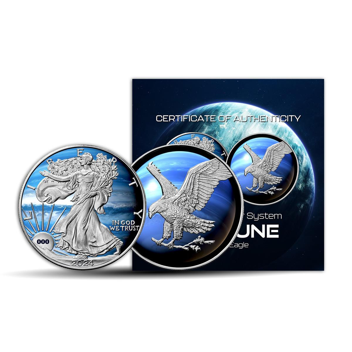 Buy 2024 Neptune Silver Eagle - Planets of the Solar System Series Online