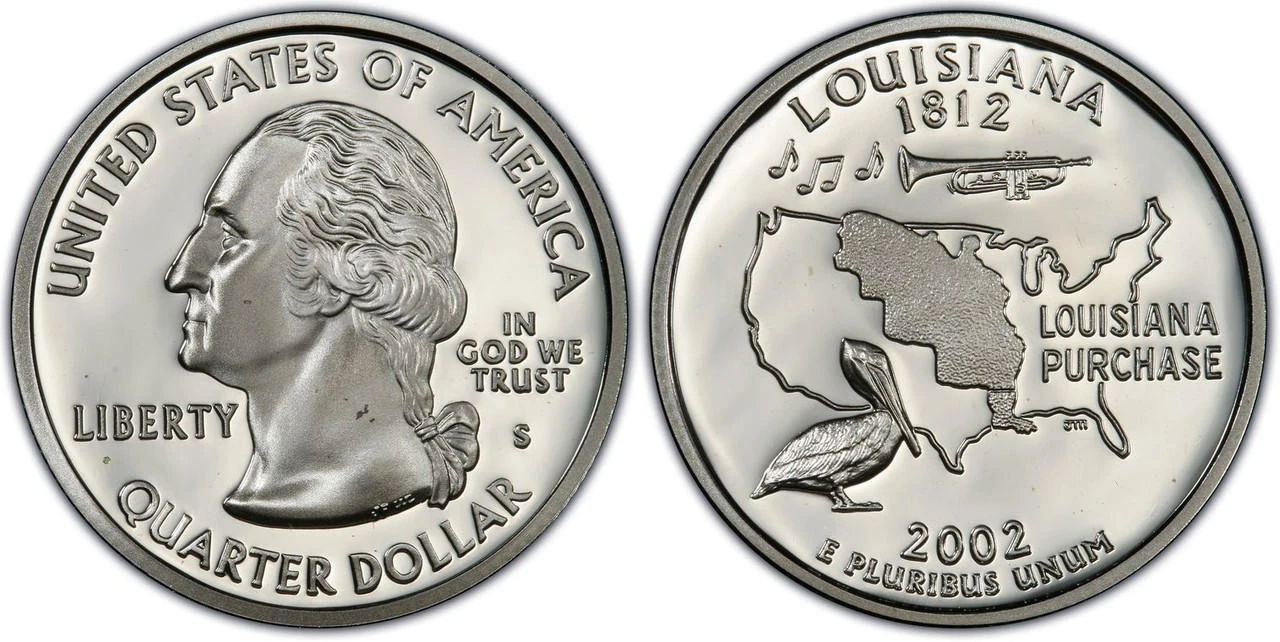 Buy 2002-S Louisiana State Quarter Choice Proof 90% Silver Online