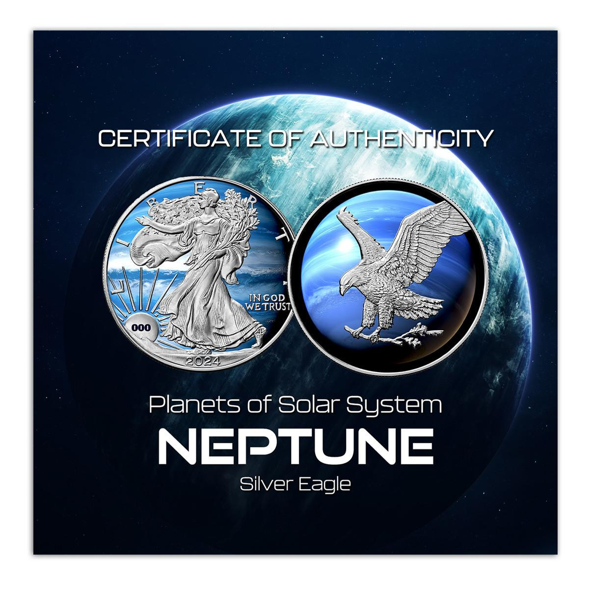 Buy 2024 Neptune Silver Eagle - Planets of the Solar System Series Online