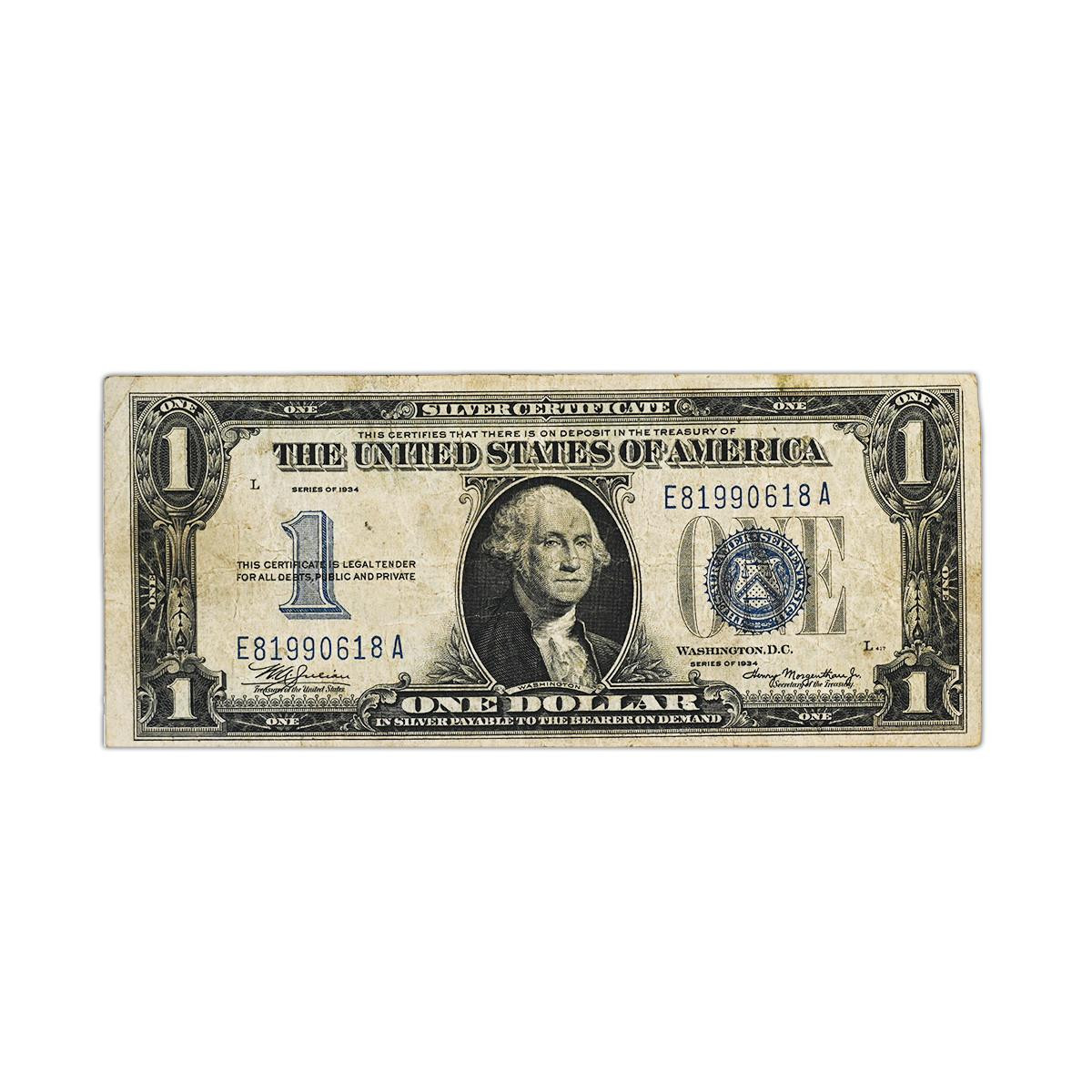 Funny Back Silver Certificate 2pc Set - 1928 & 1934
