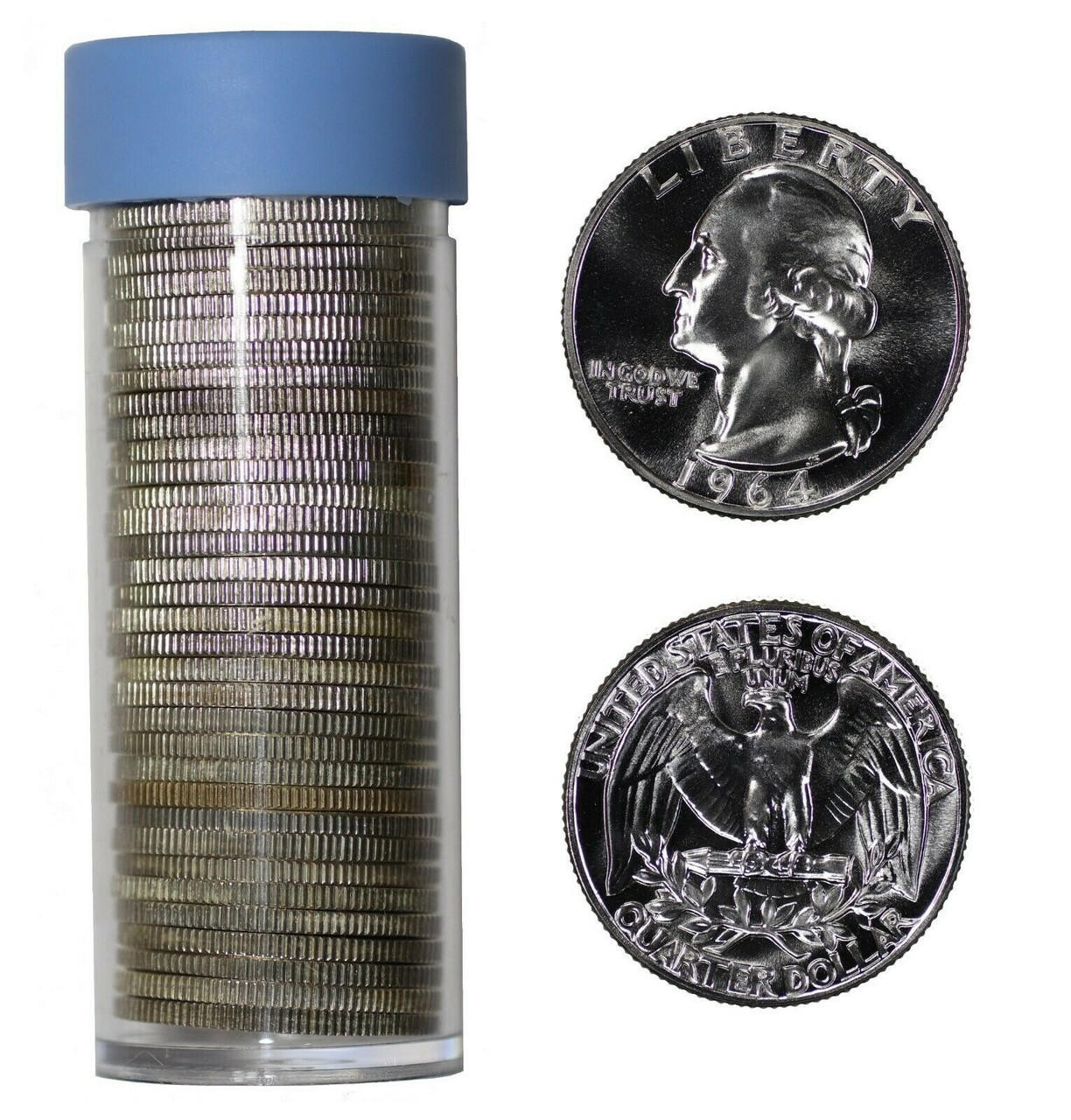90% Silver Washington Quarter Circulated - Roll of 40 - Bullion Shark