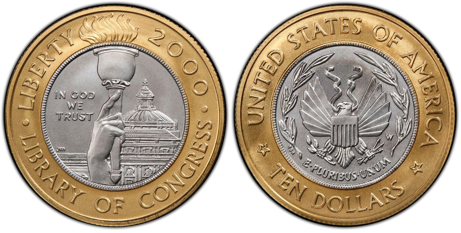 Library of Congress Commemorative Coins Include Unique Bimetallic $10 ...
