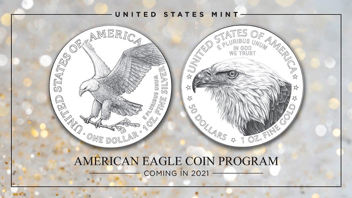 U.S. Mint Launches New American Silver and Gold Eagle Reverse Designs ...