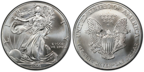 2001 Silver Eagle Brilliant Uncirculated