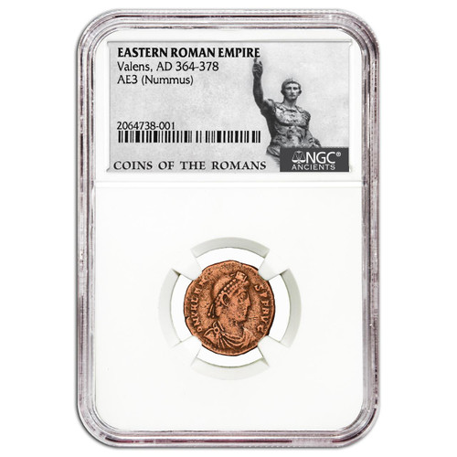 AD 364-378 Bronze Roman Coin NGC Valens (Military Ruler)