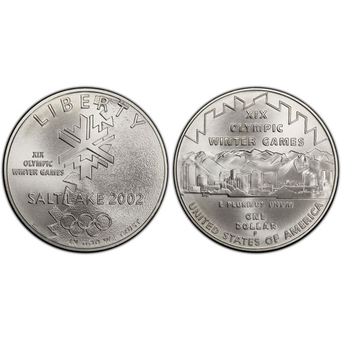 Buy 2002 Olympics Dollar Brilliant Uncirculated online at Bullion Shark.