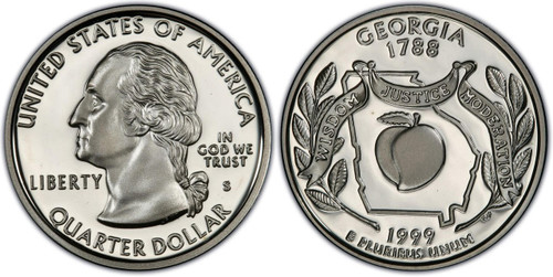 Buy 1999-S Georgia State Quarter Choice Proof 90% Silver Online