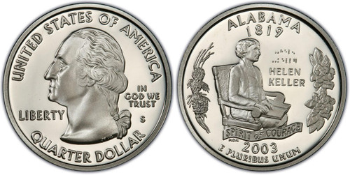 Buy 2003-S Alabama State Quarter Choice Proof 90% Silver Online