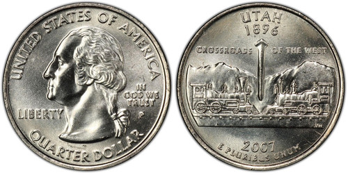 Buy 2007-P Utah State Quarter BU Online