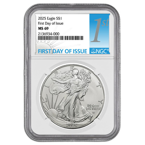 Buy 202 $1 American Silver Eagle NGC MS69 FDI First Label online at ...