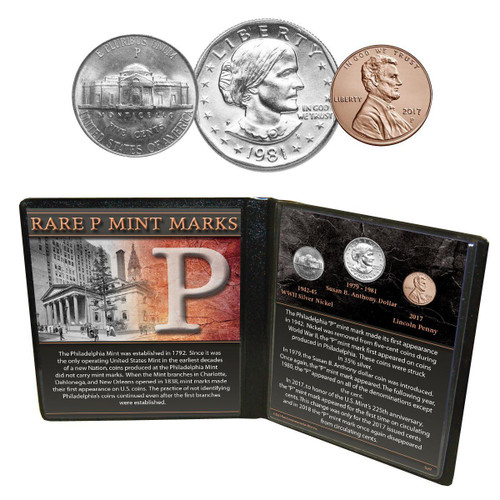 Rare P Mint Marks - 3 Coin Set