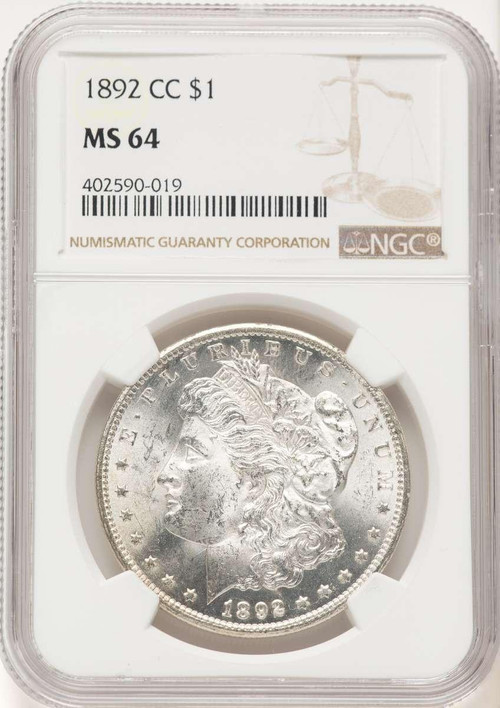 1892-CC S$1 Morgan Silver Dollar Coin NGC MS64 | Rare Coins For Sale