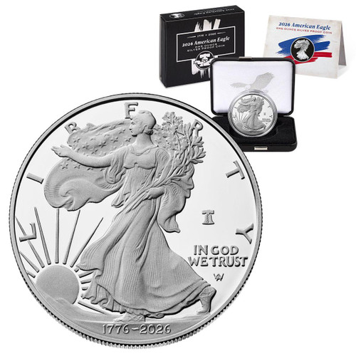 1776-2026 W Liberty Bell Privy Proof Silver Eagle w/OGP