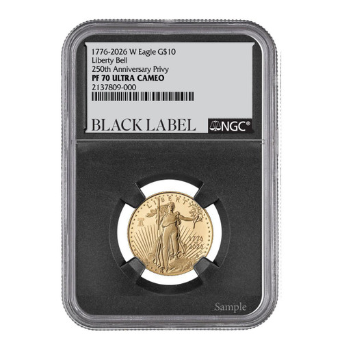 1776 - 2026 W 1/4 oz Gold Proof Liberty Bell Privy American Eagle NGC ...