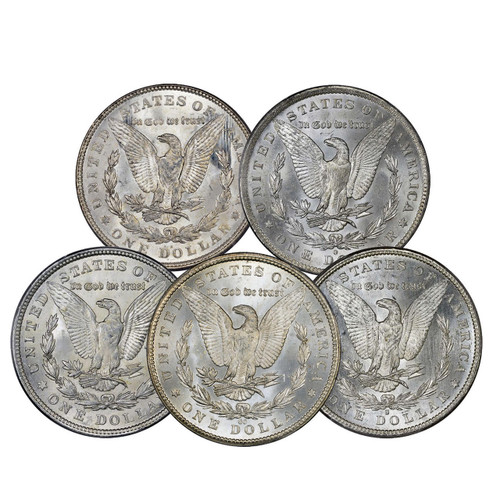 Morgan Dollar Mintmark Set Brilliant Uncirculated 5-Pc