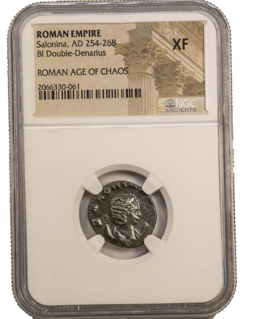 Roman AE Salonina (AD 253-268) NGC (XF) - Bullion Shark