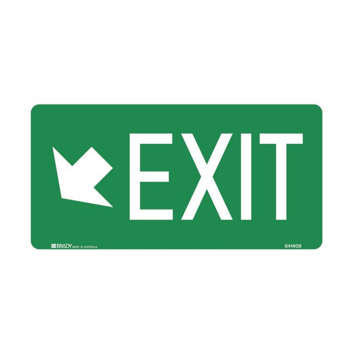 Exit Left Arrow Down - Exit Signs - Express Safety