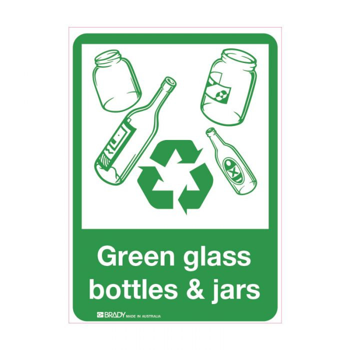 Green Glass Bottles and Jars - Warehouse Signs - Express Safety