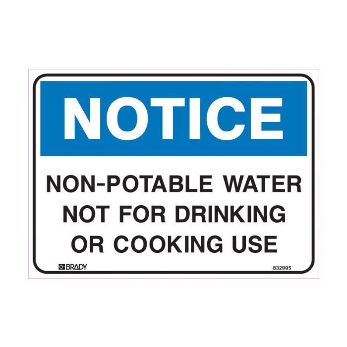 Non-Potable Water Not For Drinking - Notice Signs - Express Safety